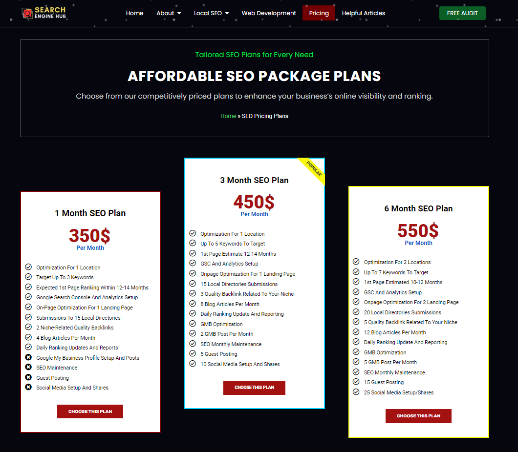 Monthly SEO Package Plans | SEO Packages Philippines